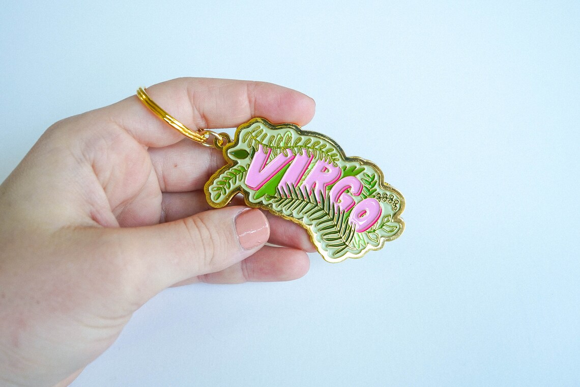 Virgo Zodiac Keychain | Etsy