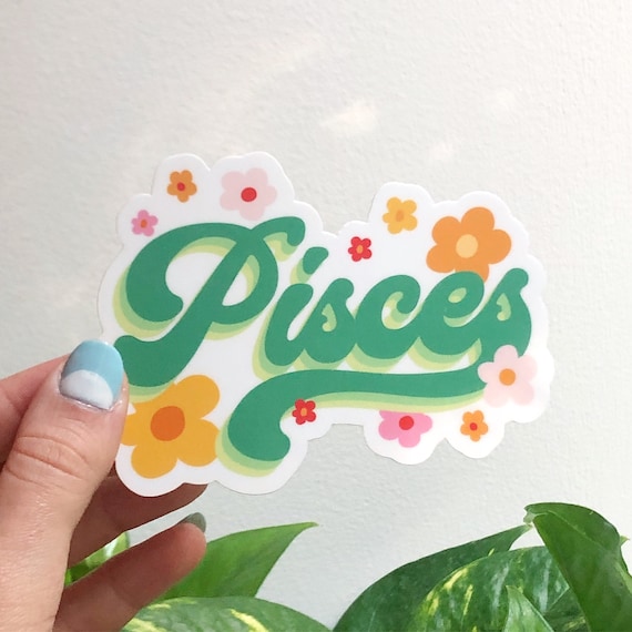 Pisces Zodiac Sticker - Etsy