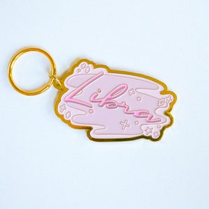 Libra Zodiac Keychain - Etsy