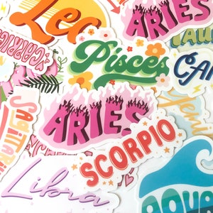 Aries Zodiac Sticker - Etsy