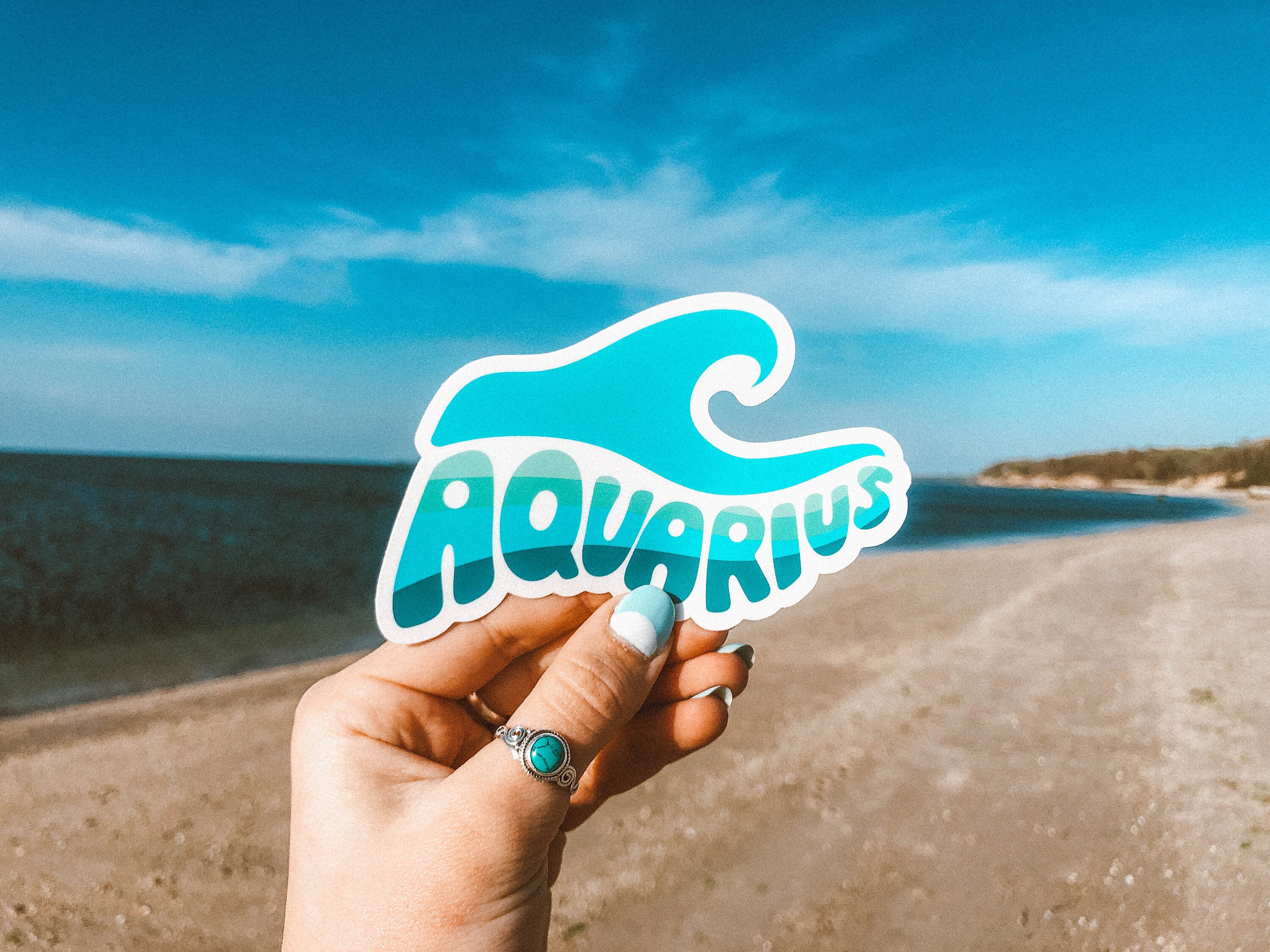 Aquarius Zodiac Sticker | Etsy