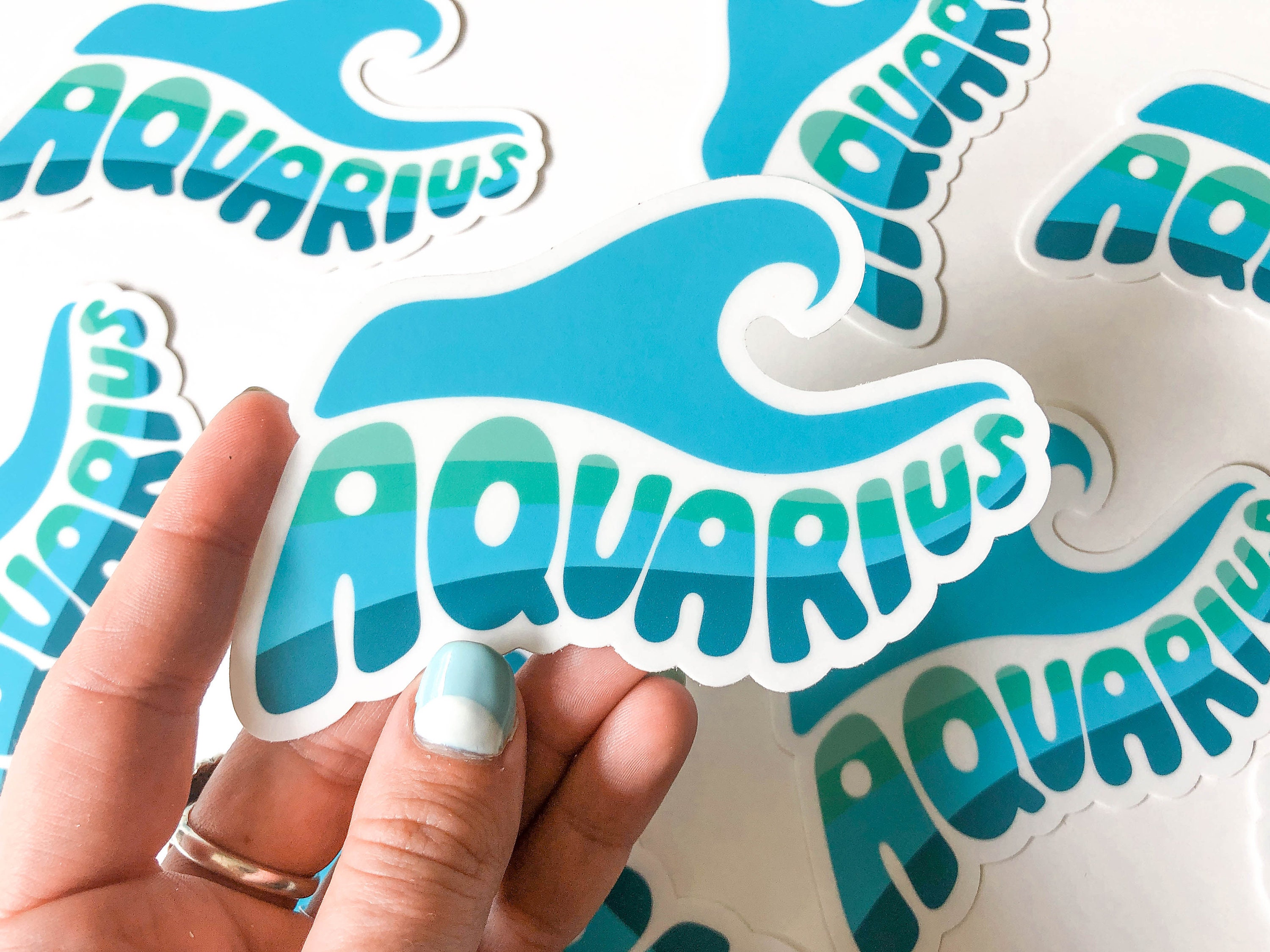 Aquarius Zodiac Sticker | Etsy