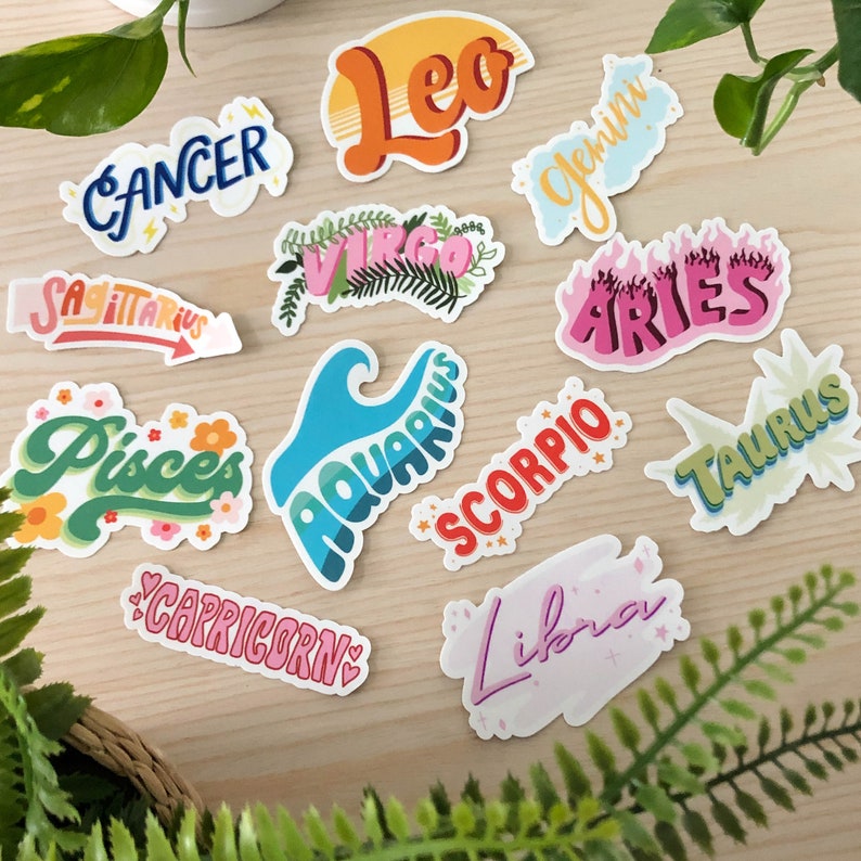 Pisces Zodiac Sticker - Etsy