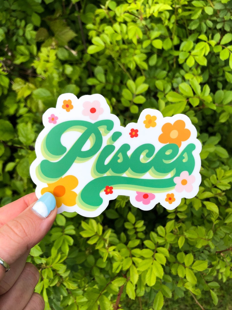 Pisces Zodiac Sticker - Etsy