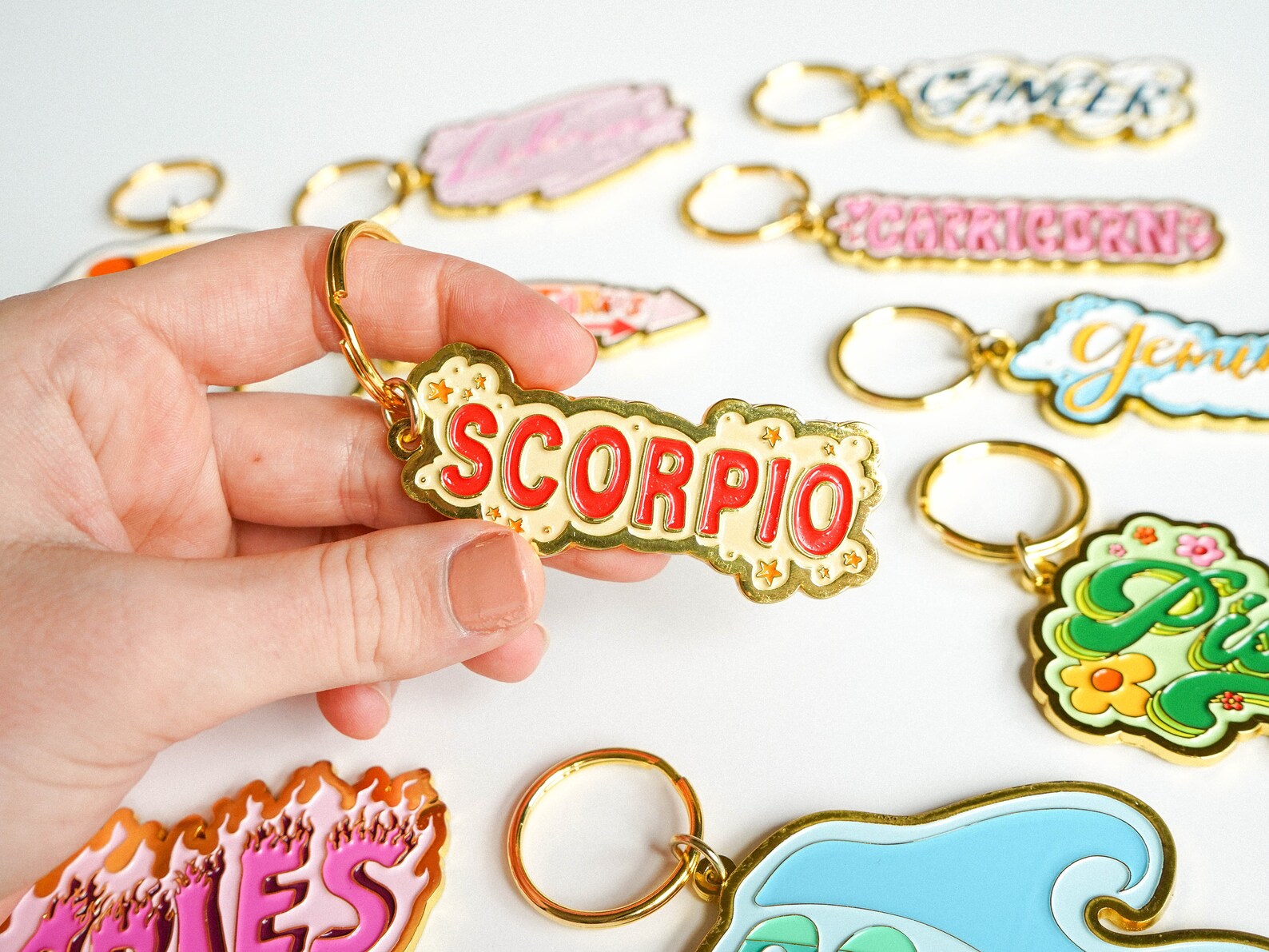 Scorpio Zodiac Keychain | Etsy