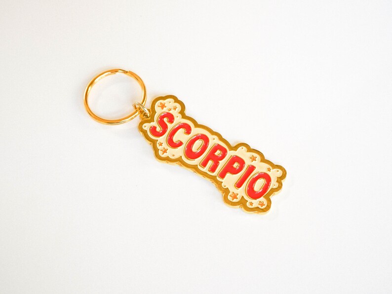 Scorpio Zodiac Keychain | Etsy