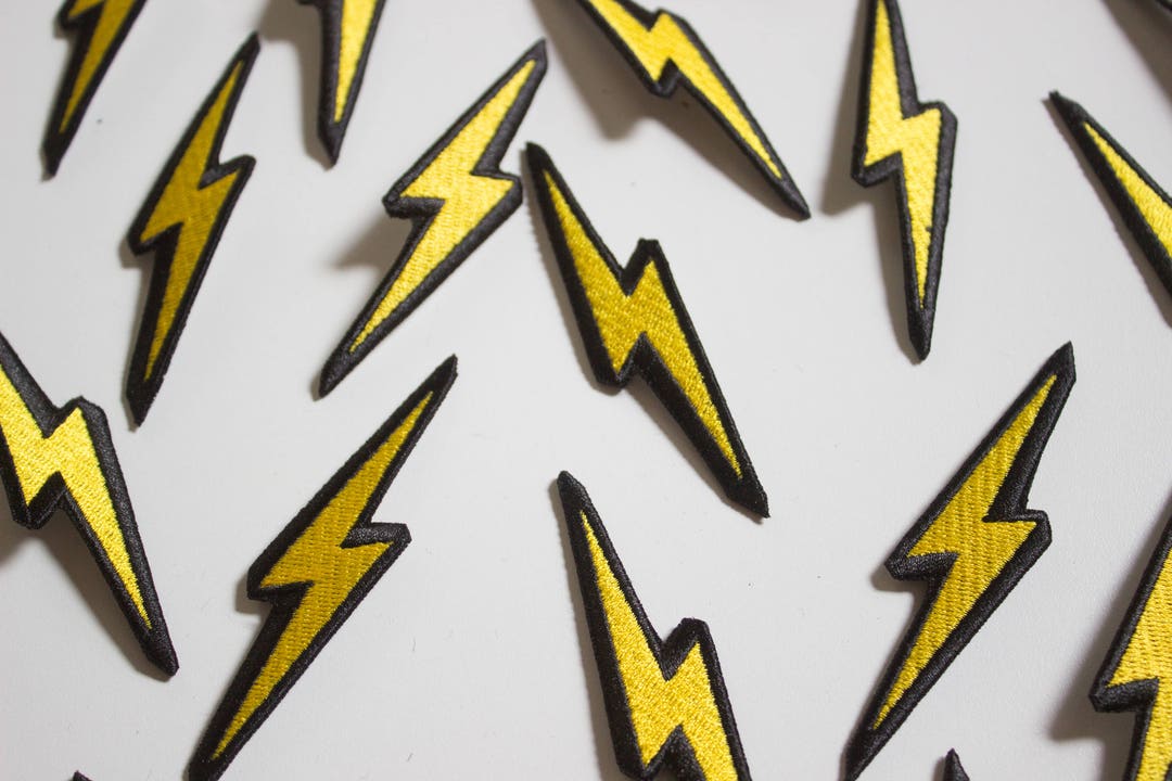 Lightning Bolt Patch - Etsy