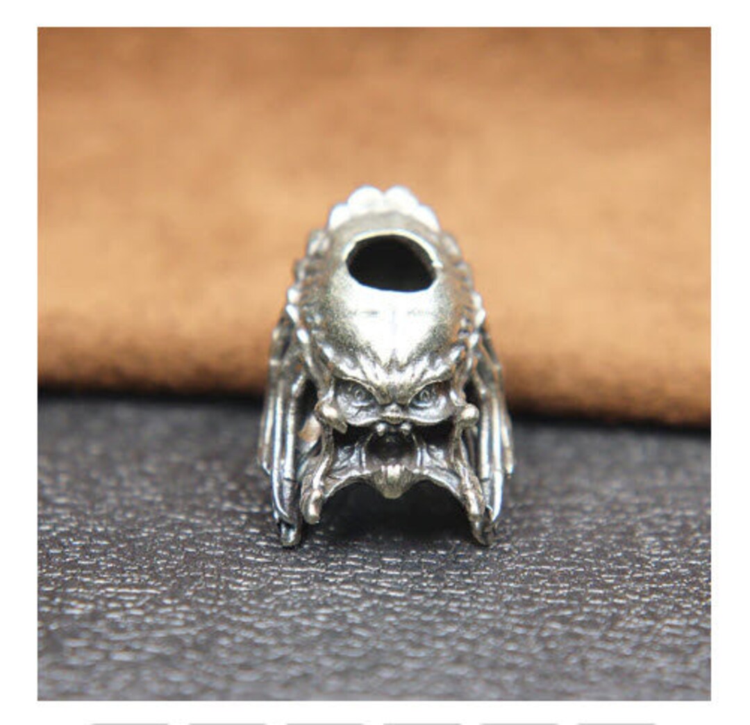 Brass Predator Alien Head Knife Lanyard BEAD Paracord EDC pendants ...