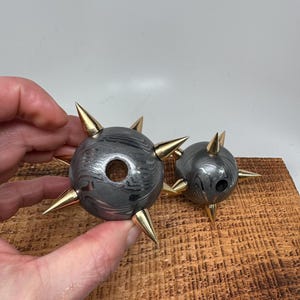 Handmade Forged Real DAMASCUS 2” Spiked Ball With 10mm Home - for Mace ...