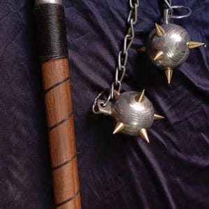 Handmade Forged Real DAMASCUS 2” Spiked Ball With 10mm Home - for Mace ...