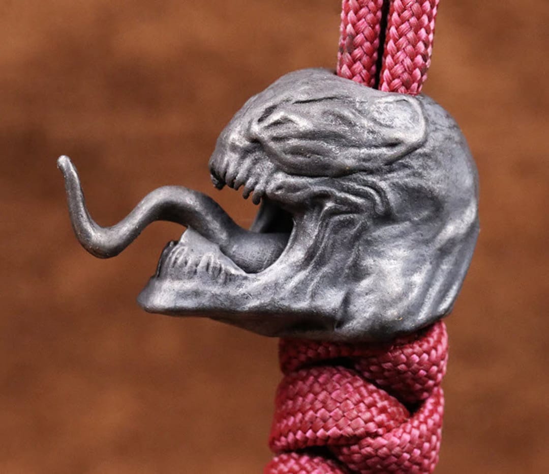 Anti-hero Venom Head Knife Lanyard BEAD Paracord EDC pendants, Keychain ...