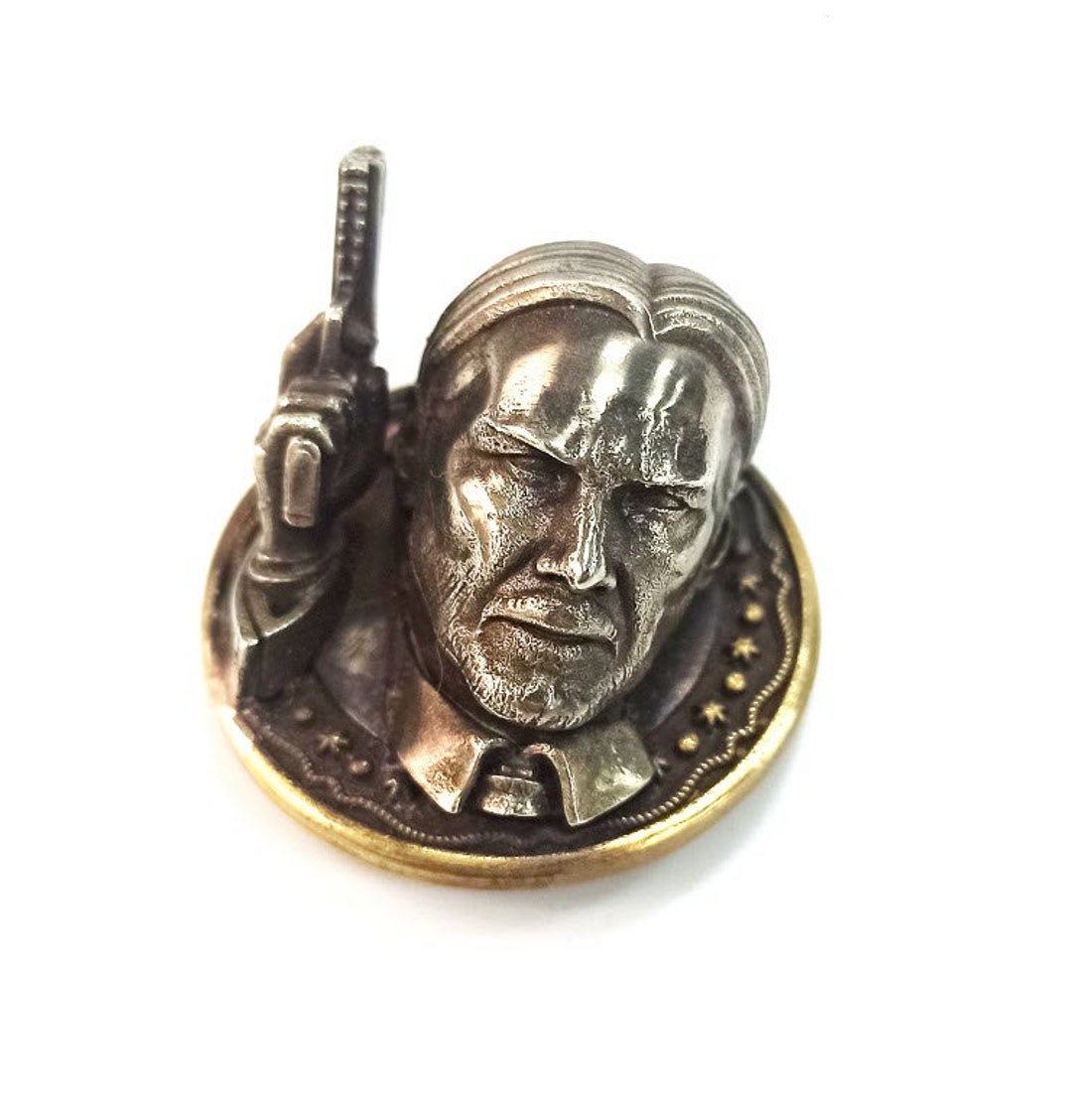 Brass John Wick Coin Bead - Large- Knife Lanyard BEAD - Paracord - EDC ...