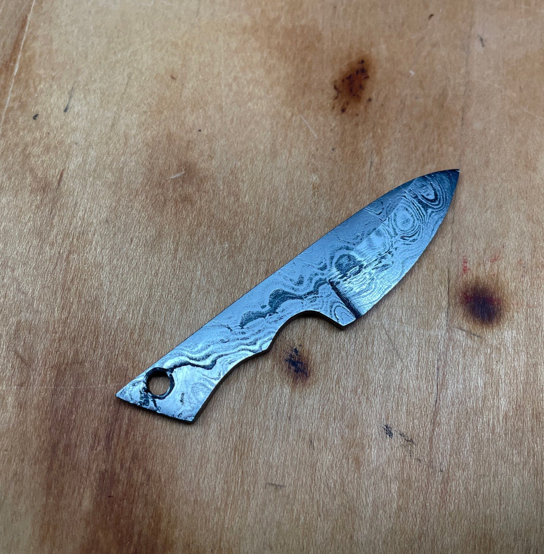 Handmade Damascus Steel Knife Necklace/ Keychain / Pendant - Etsy