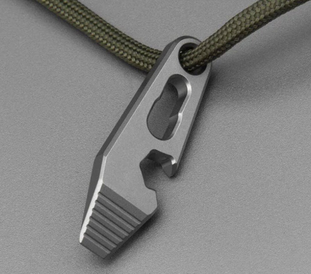 Mini Titanium Prybar Crowbar Wrench W/ Bottle Opener & Lanyard Hole - Etsy