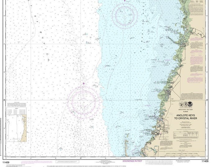 Custom Chart of Anclote Keys to Crystal River 11409 - Etsy