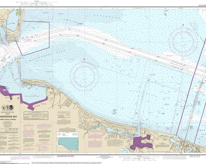 Custom Chart of Chesapeake Bay Thimble Shoal Channel 12256 - Etsy