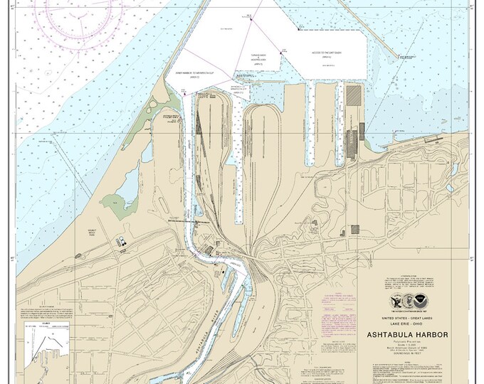 Custom Chart of Ponce De Leon Inlet to Cape Canaveral 11484 - Etsy