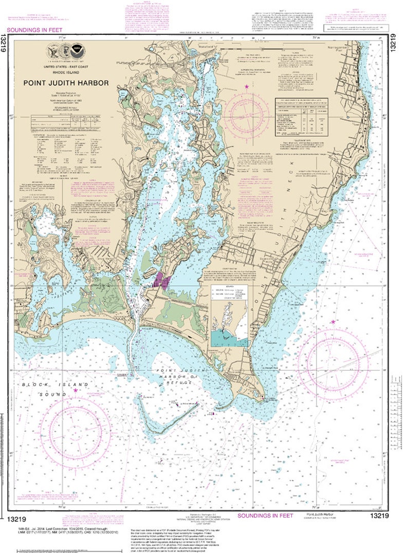 Custom Chart for Point of Judith Harbor 13219 - Etsy