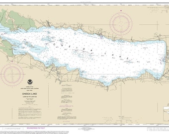 Maps of Oneida Lake - Etsy