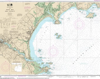 Custom Chart of Saco Bay and Vicinity 13287 | Etsy