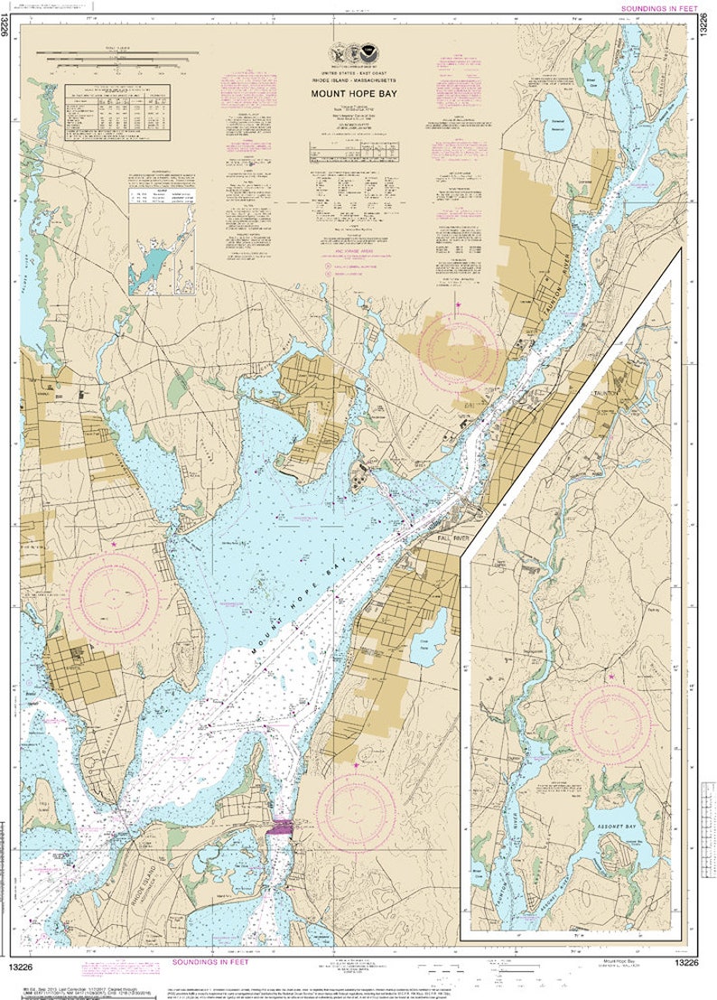 Custom Chart of Mount Hope Bay 13226 - Etsy