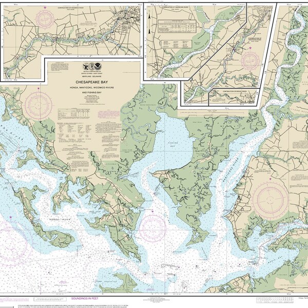 Custom Chart of Potomac River Mattawoman Creek to Georgetownwashington ...