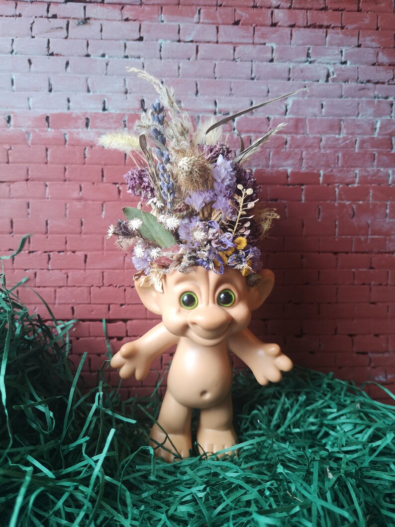Troll With Dried Flowers Hair - Etsy