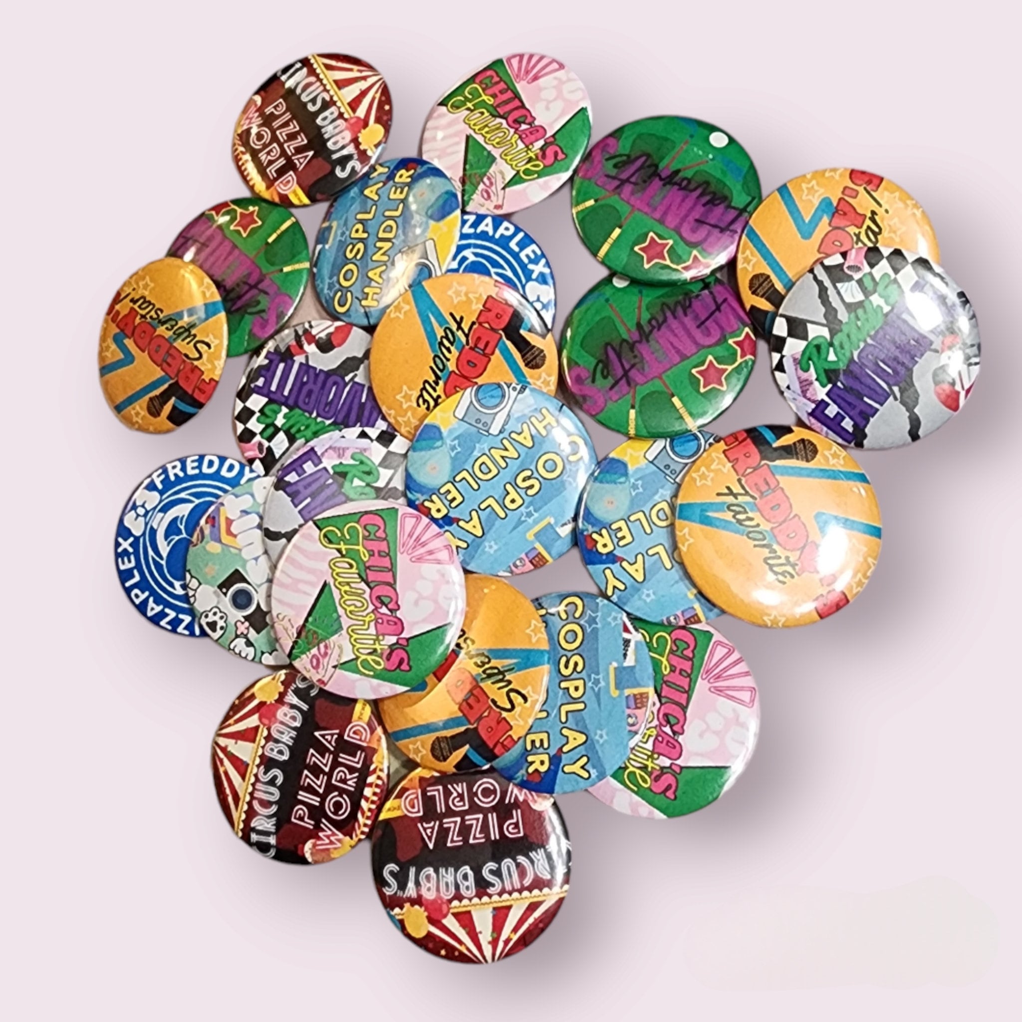 Five Nights at Freddy's Security Breach Safety Pin Buttons Fnaf Buttons ...