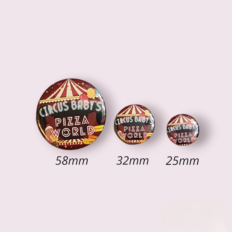 Five Nights at Freddy's Security Breach Safety Pin Buttons Fnaf Buttons 58mm, 32mm, 25mm Buttons ...
