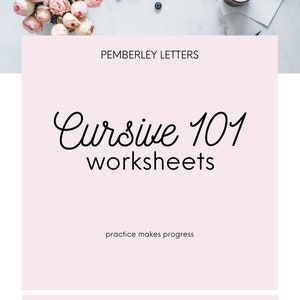 Cursive 101 Cursive Worksheets a Complement to the Cursive 101 Workbook Beginners Calligraphy ...