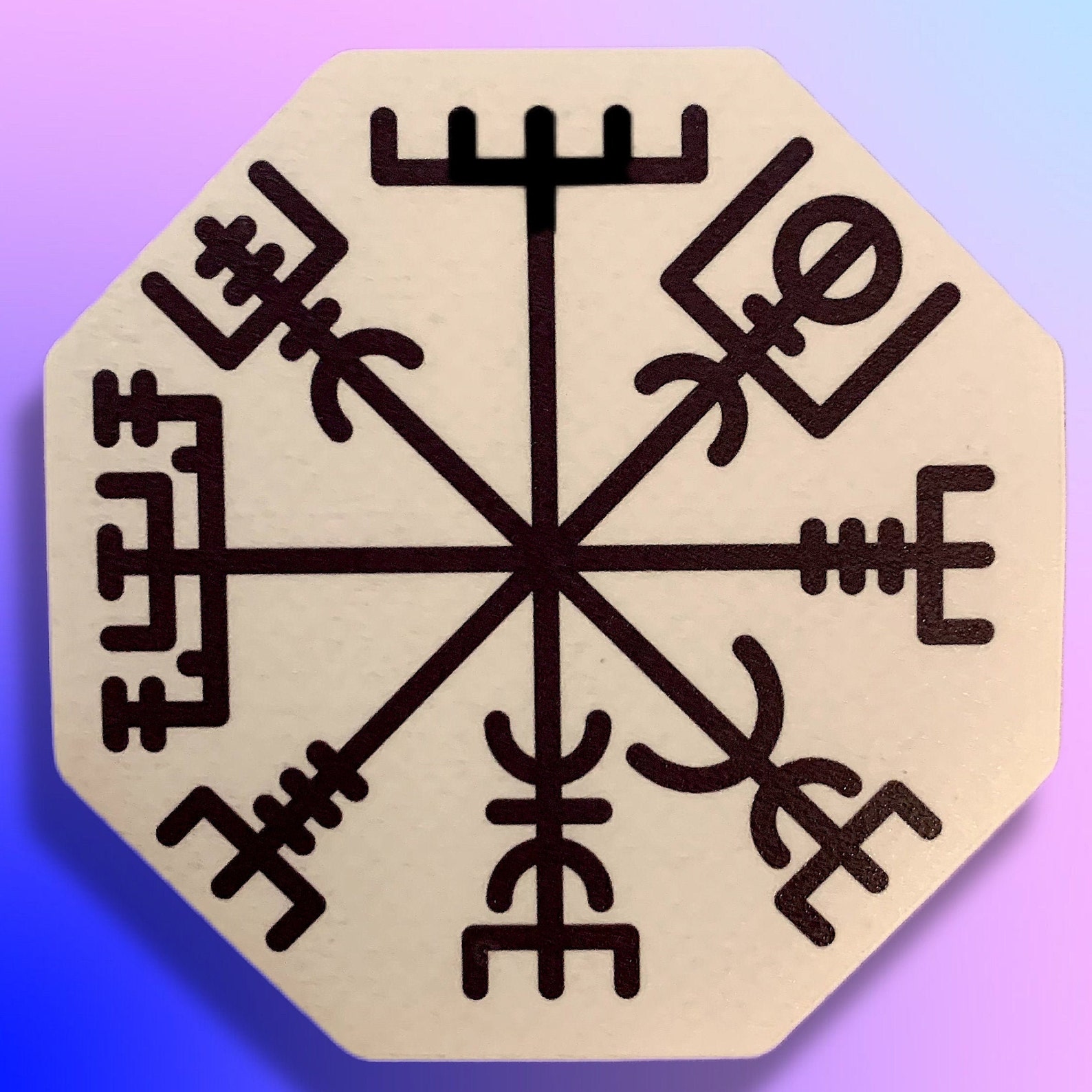 Viking Rune Compass Vinyl Sticker Vegvisir Sticker Decal | Etsy