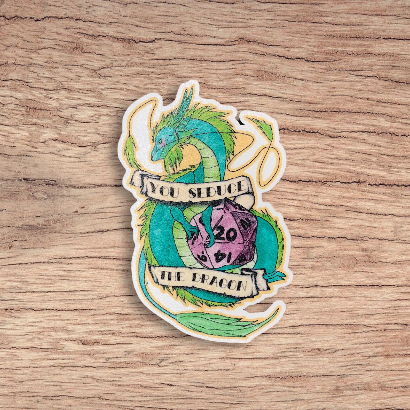Dnd Sticker Seduce The Dragon Critical Roll D20 Dandd Sticker Etsy