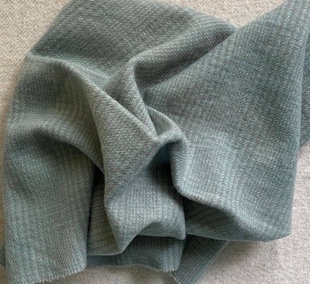 Antique Blue Plaid, Hand Dyed Fat Quarter, Felted Wool Fabric for Rug ...