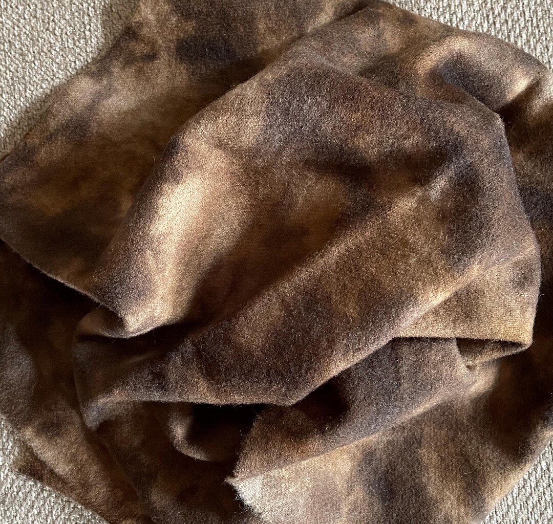 Seal Brown-medium, Hand Dyed Fat Quarter, Felted Wool Fabric for Rug ...