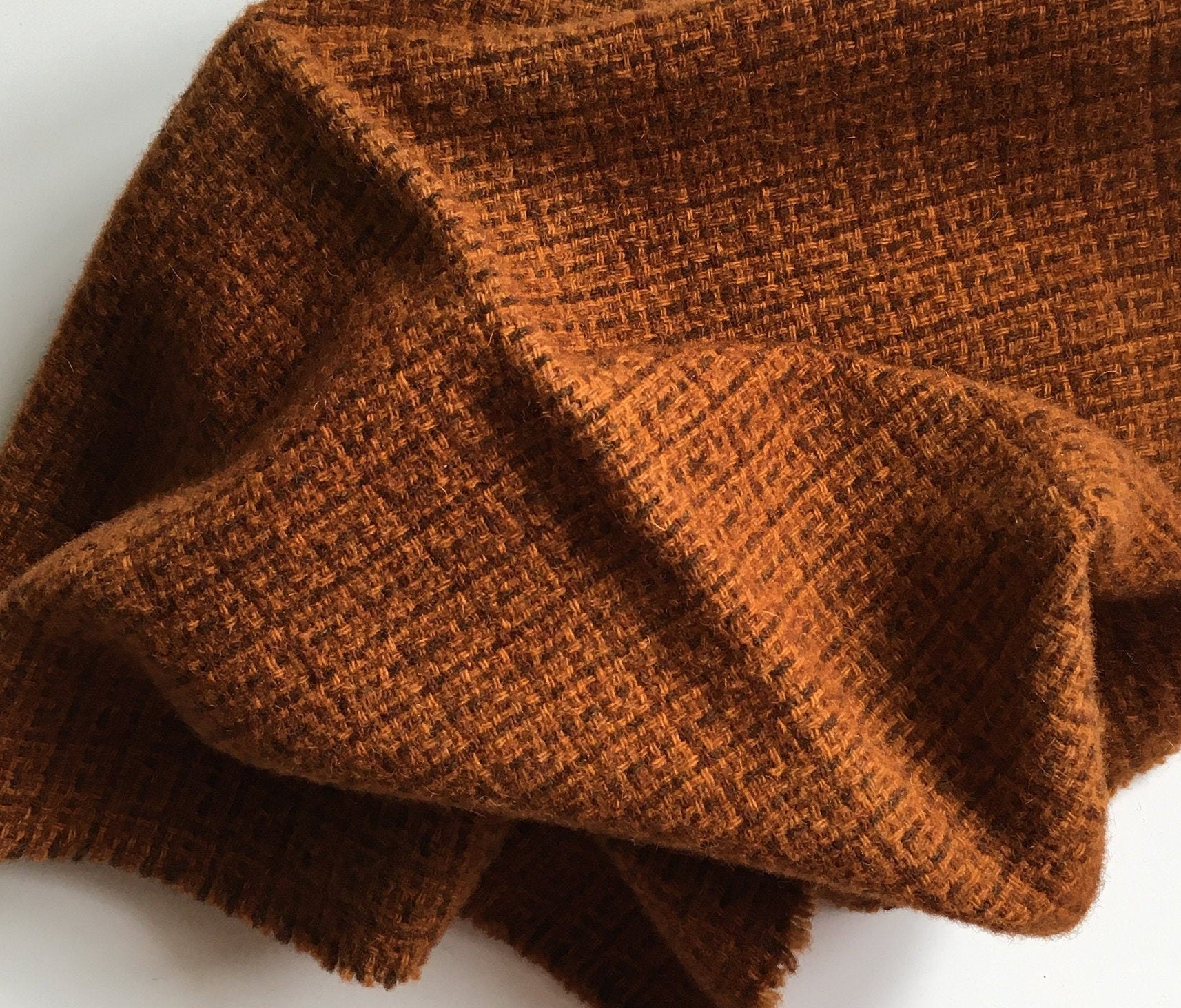 Sweet Potato, Fat Quarter of Felted Wool Fabric for Rug Hooking, Wool ...