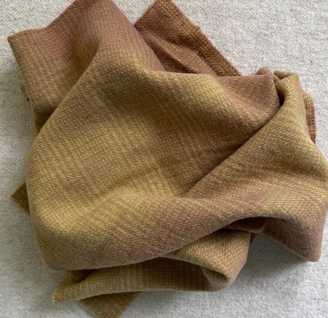 Antique Gold Plaid, Hand Dyed Fat Quarter, Felted Wool Fabric for Rug ...