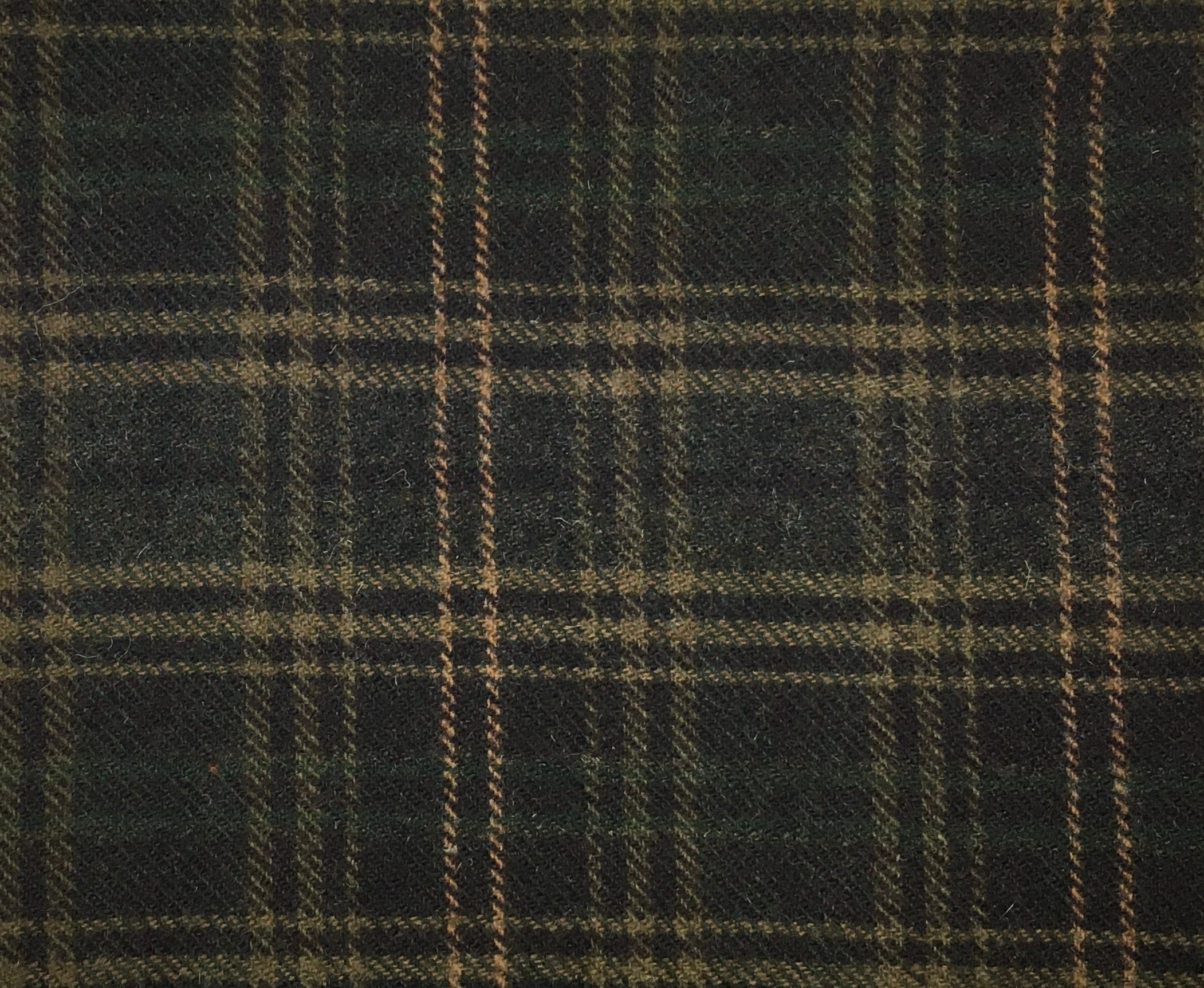 Hunter Plaid, Felted Wool Fabric for Rug Hooking, Wool Applique and Crafts