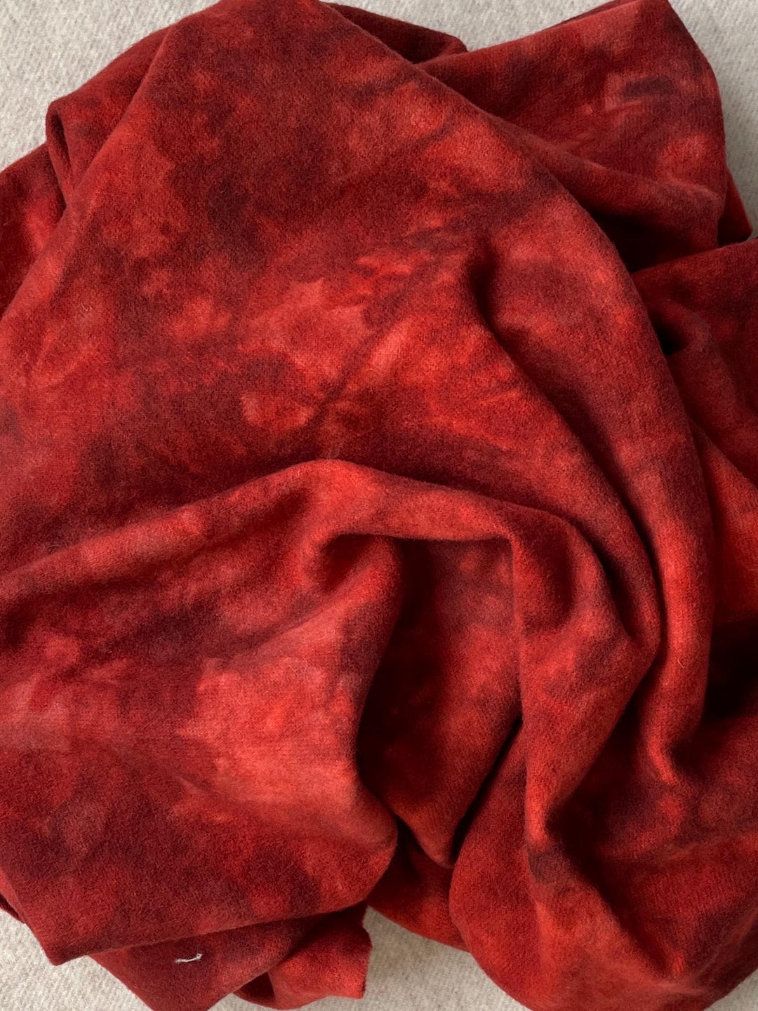 Egyptian Red, Hand Dyed, Felted Wool Fabric for Rug Hooking, Wool ...