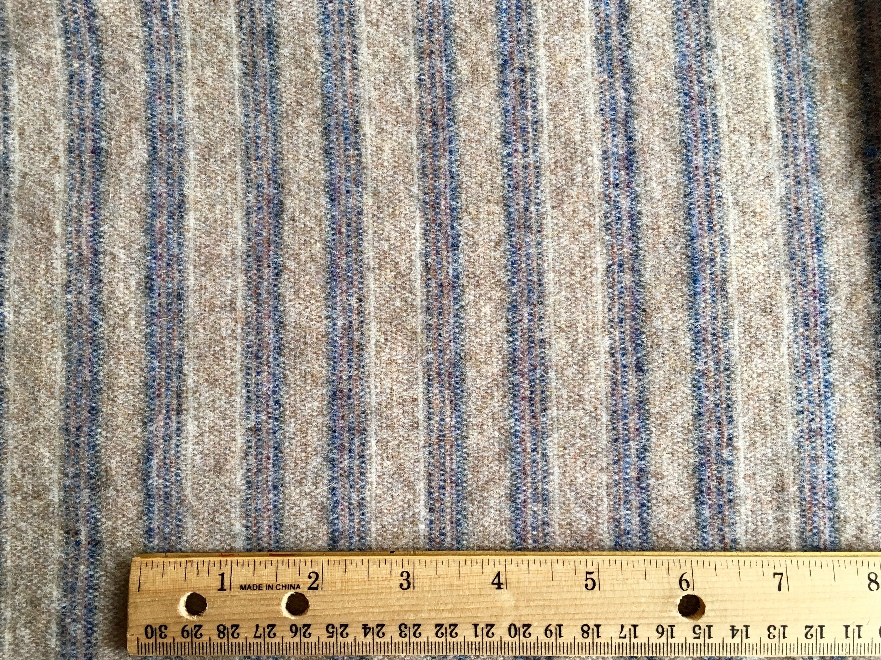 Selvedge Stripe, 100% Felted Wool Fabric for Rug Hooking, Wool Applique ...
