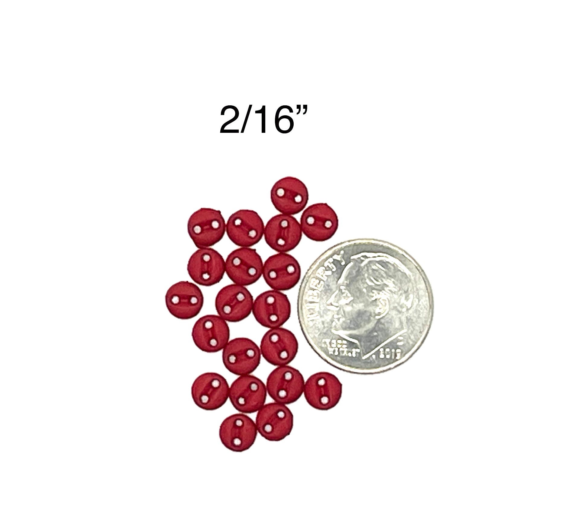 Different Sizes Cardinal Red Hand Dyed Buttons Qty 20 By Just