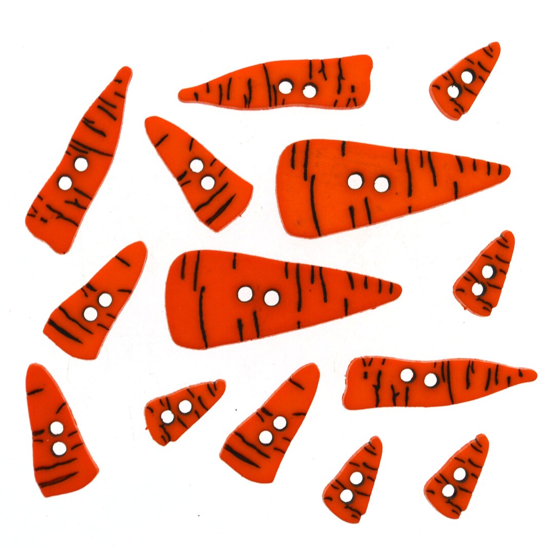 Carrot Nose Buttons, 12 Pcs, From Dress It Up - Etsy