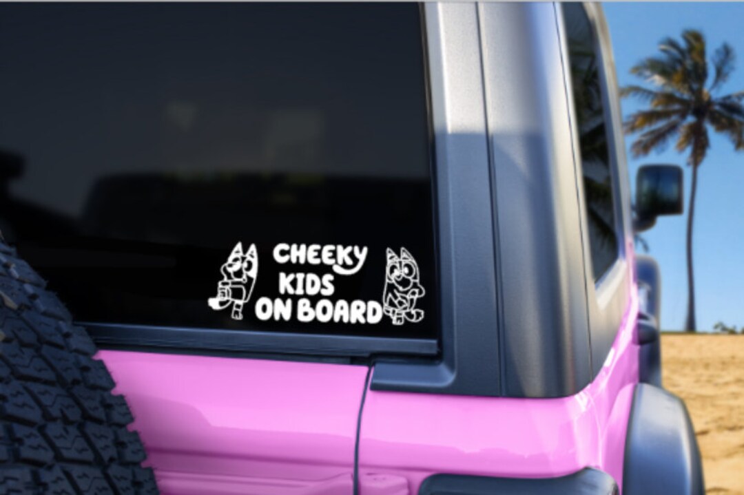 Cheeky Kids Bluey Car Decal - Etsy