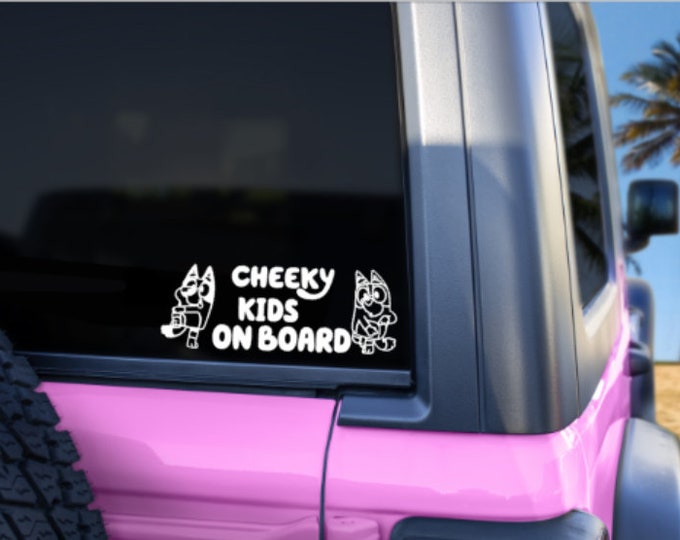Cheeky Kids Bluey Car Decal - Etsy