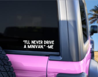 Funny Mom Car Decal Funny Mom Car Sticker Minivan Decal Minivan Sticker Minivan Car Decal Mom ...