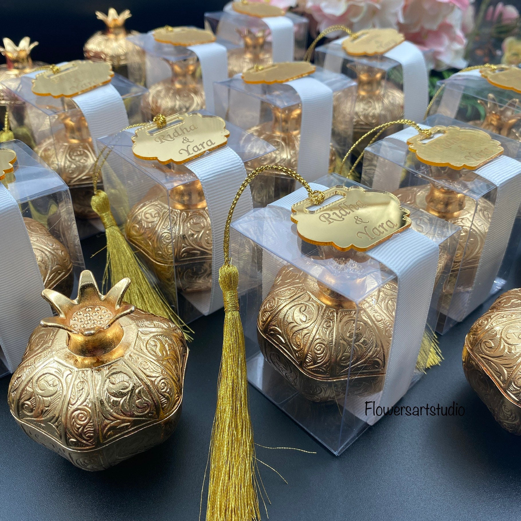 Pomegranate Gift Favor Boxes Shower Favors Favors for | Etsy