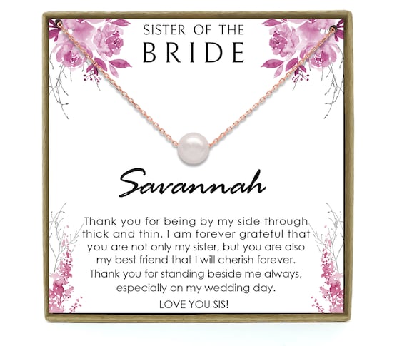 Sister of the Bride Gift Sister Wedding Gift Sister Maid of - Etsy