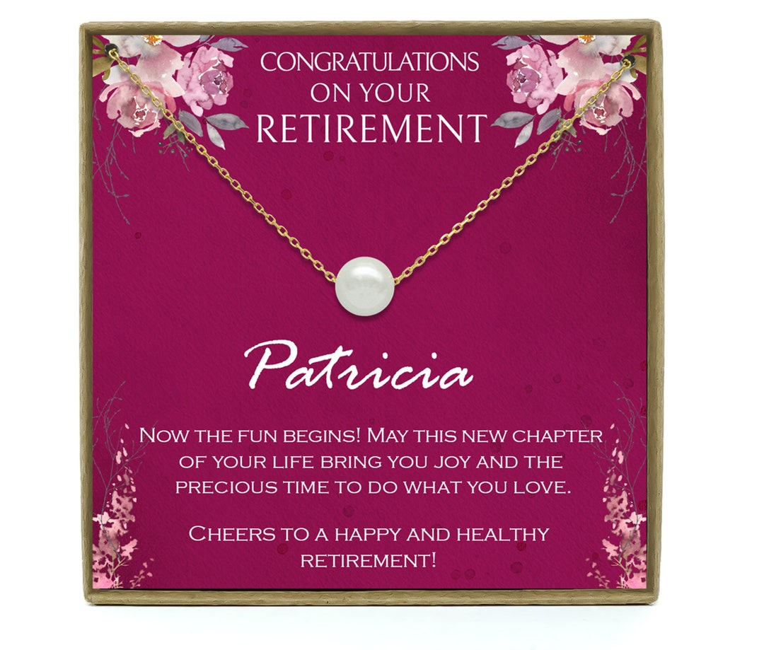 Retirement Gifts for Women, Retirement Necklace, Retirement Party ...