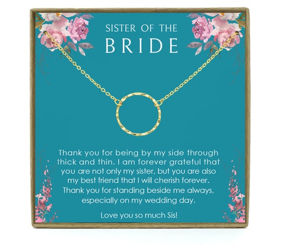 Sister of the Bride Gift Sister Wedding Gift Sister Maid of - Etsy