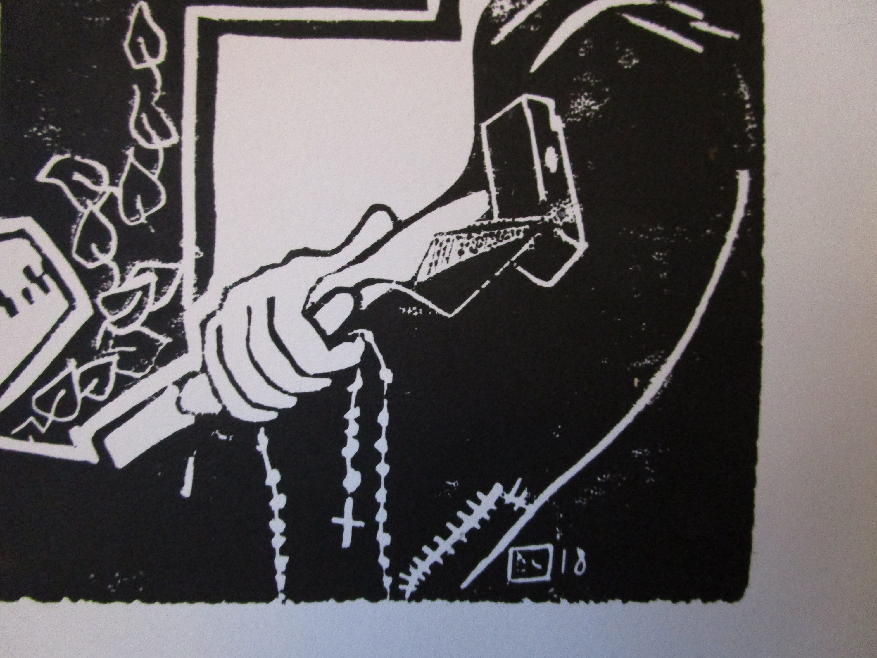 Linocut St Francis of Assisi repair My House. - Etsy