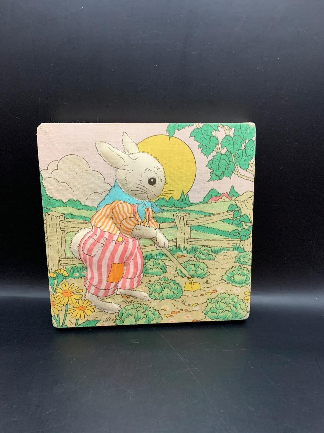 Vintage Fabric Bunny Art - Etsy